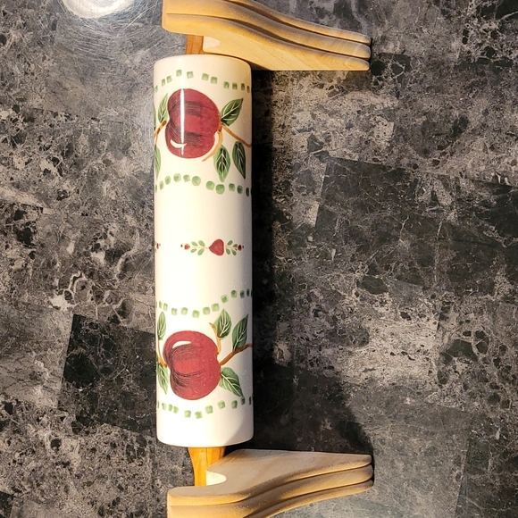 Apple | Accents | Decorative Collector Apple Hanging Rolling Pin Wall ...